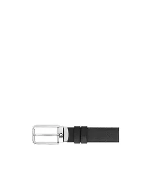 Montblanc 30 Mm Reversible Belt In Sartorial Leather With Rectangular Buckle