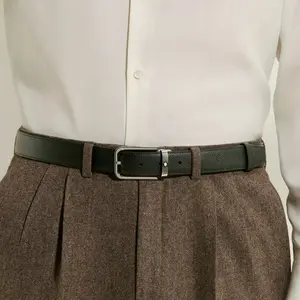 Montblanc 30 Mm Reversible Belt In Sartorial Leather With Rectangular Buckle