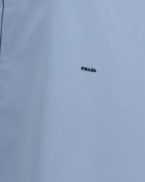 Prada Logo Embroidered Long Sleeved Shirt