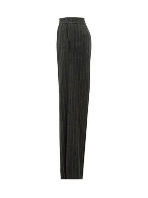 Brunello Cucinelli Striped Wide Leg Trousers
