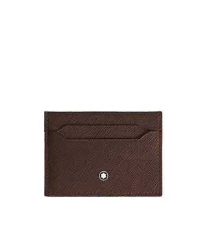 Montblanc Card Holder 5cc In Sartorial Leather - Ebony