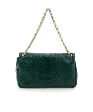 TOM FORD Semi Shiny Printed Python B/c Chainshoulder Bag