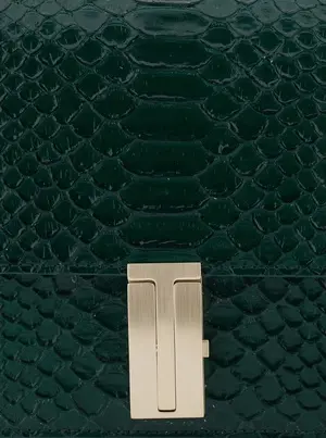 TOM FORD Semi Shiny Printed Python B/c Chainshoulder Bag