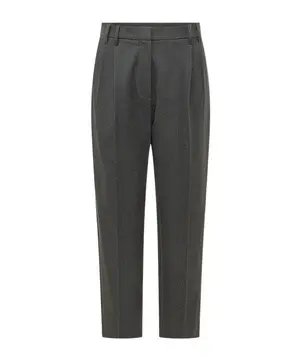 Brunello Cucinelli Pleated Straight Leg Tailored Trousers