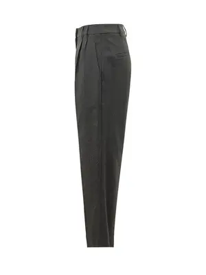 Brunello Cucinelli Pleated Straight Leg Tailored Trousers