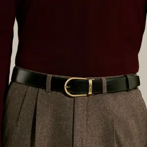 Montblanc Horseshoe 35 Mm Reversible Belt In Meisterstück Leather