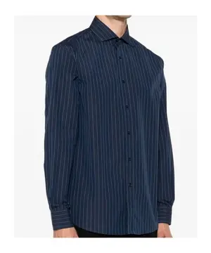 Brunello Cucinelli Pinstripe-print Long-sleeve Shirt