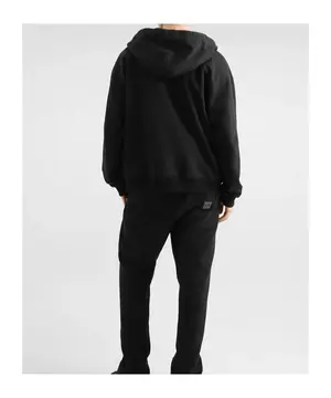 Dolce & Gabbana Cotton Hooded Sweatshirt With Logo Plate