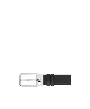 Montblanc 35 Mm Reversible Belt In Sartorial Leather With Rectangular Buckle
