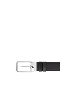 Montblanc 35 Mm Reversible Belt In Sartorial Leather With Rectangular Buckle