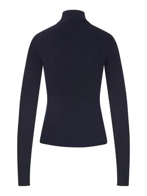Miu Miu Ribbed-knit Logo-embroidered Zip-up Cardigan