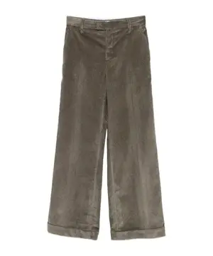 Brunello Cucinelli Wide Leg Corduroy Pants - Green