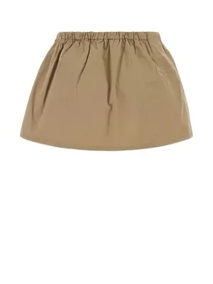 Miu Miu Washed Gabardine Mini Skirt - No