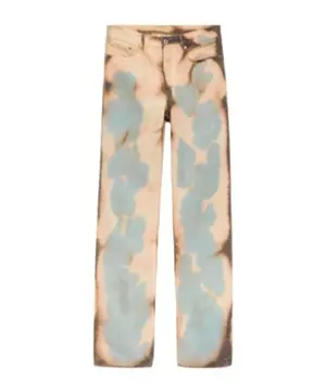 J.W.ANDERSON Straight Leg Bleached Denim Jeans - Peach