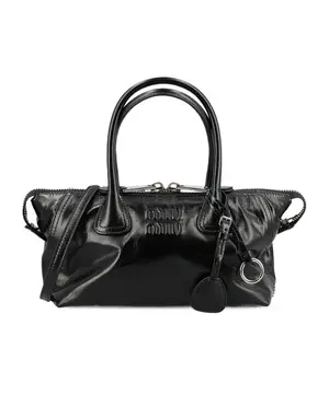 Miu Miu Zippered Shoulder Bag - Black