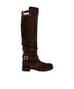 JIMMY CHOO Round-toe Boots - Brown