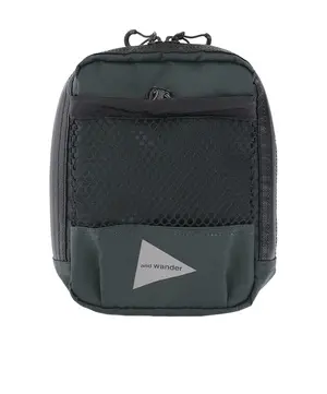 AND WANDER Mesh Pocket Shoulder Bag - Black
