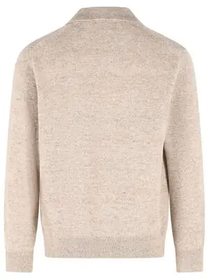 Eleventy Ribbed Knit Polo Shirt