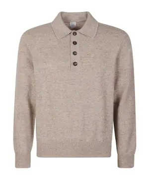 Eleventy Button-placket Polo-collar Polo Shirt - Nude