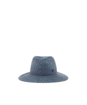MAISON MICHEL Straw Weave Hat - Blue