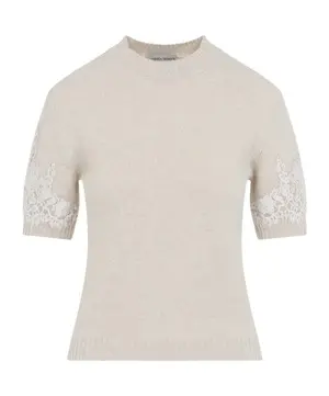 Alberta Ferretti Short-sleeved Knitwear - White