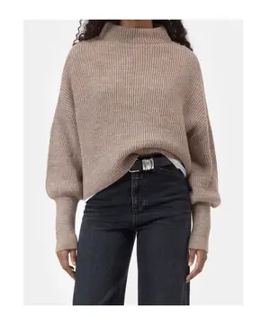 Closed Funnel Neck Knit Made Of Alpaca