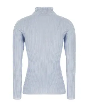 Fabiana Filippi Ribbed Lurex Turtleneck Knit Top