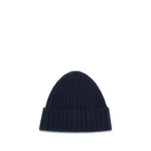 Dolce & Gabbana Ribbed Wool Beanie With Logo Patch