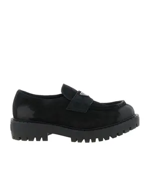 Prada Suede Loafers - Black