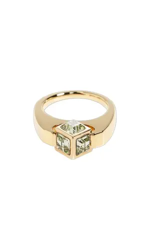 JIMMY CHOO Cube Triple Gemstone Rings