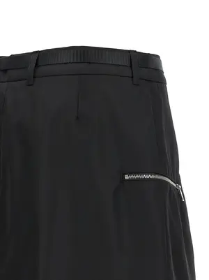 Prada Belt Loop Midi Skirt
