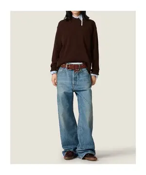 Miu Miu Five-pocket Washed Denim Jeans