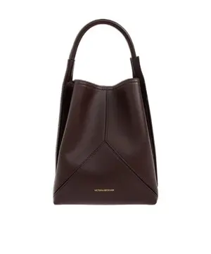 Victoria Beckham Geometric-paneled Leather Tote Bag - Black