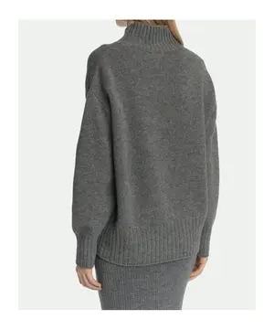 Malo Luxury Cashmere Turtle Neck Sweater - Rock Grey