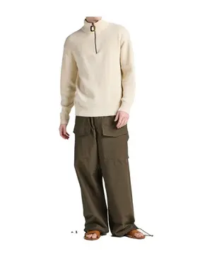 J.W.ANDERSON Half Zip Jumper In Ivory