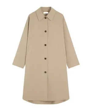 Tommy Hilfiger Water Repellent Twill Single Breasted Coat - Camel