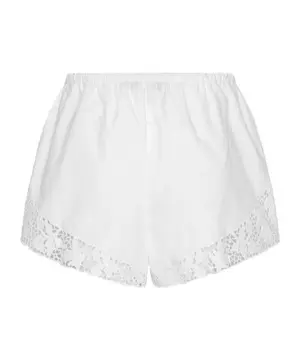 ROTATE BY BIRGER CHRISTENSEN Lace-trim Drawstring Shorts - Bright White