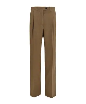 Prada High-waist Straight-leg Trousers - Brown