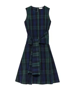J.W.ANDERSON Cloque Dress In Navy Green