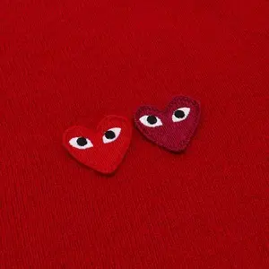 Play Comme Des Garcon Double-heart Wool Cardigan