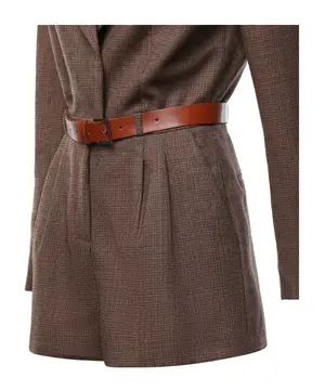 DONDUP Pleated Belted Jumpsuit