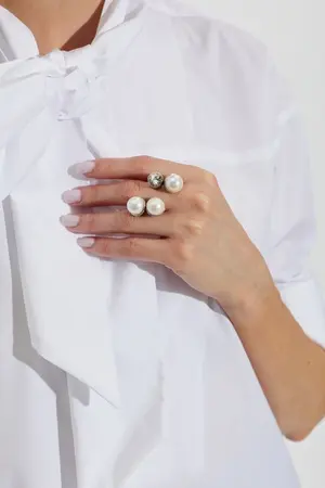 Dries Van Noten Wave-shaped Openwork Ring