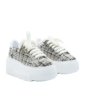 Casadei Platform Tweed Low-top Sneakers