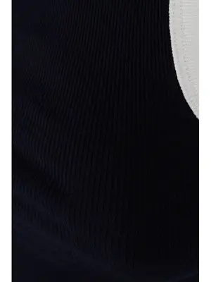 Prada Ribbed-knit Logo-patch Vest Top