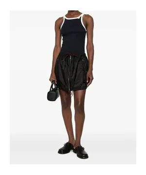 Prada Ribbed-knit Logo-patch Vest Top