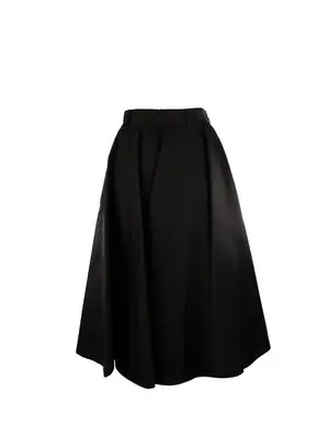 Prada Re-nylon Flared Skirt With Belt Loops And Front Zipper