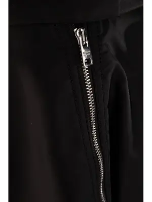 Prada Re-nylon Flared Skirt With Belt Loops And Front Zipper