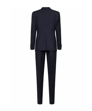 Tagliatore Double-breasted Satin Lapel Suit
