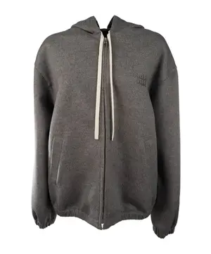 Miu Miu Logo-patch Drawstring Hoodie