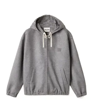 Miu Miu Logo-patch Drawstring Hoodie